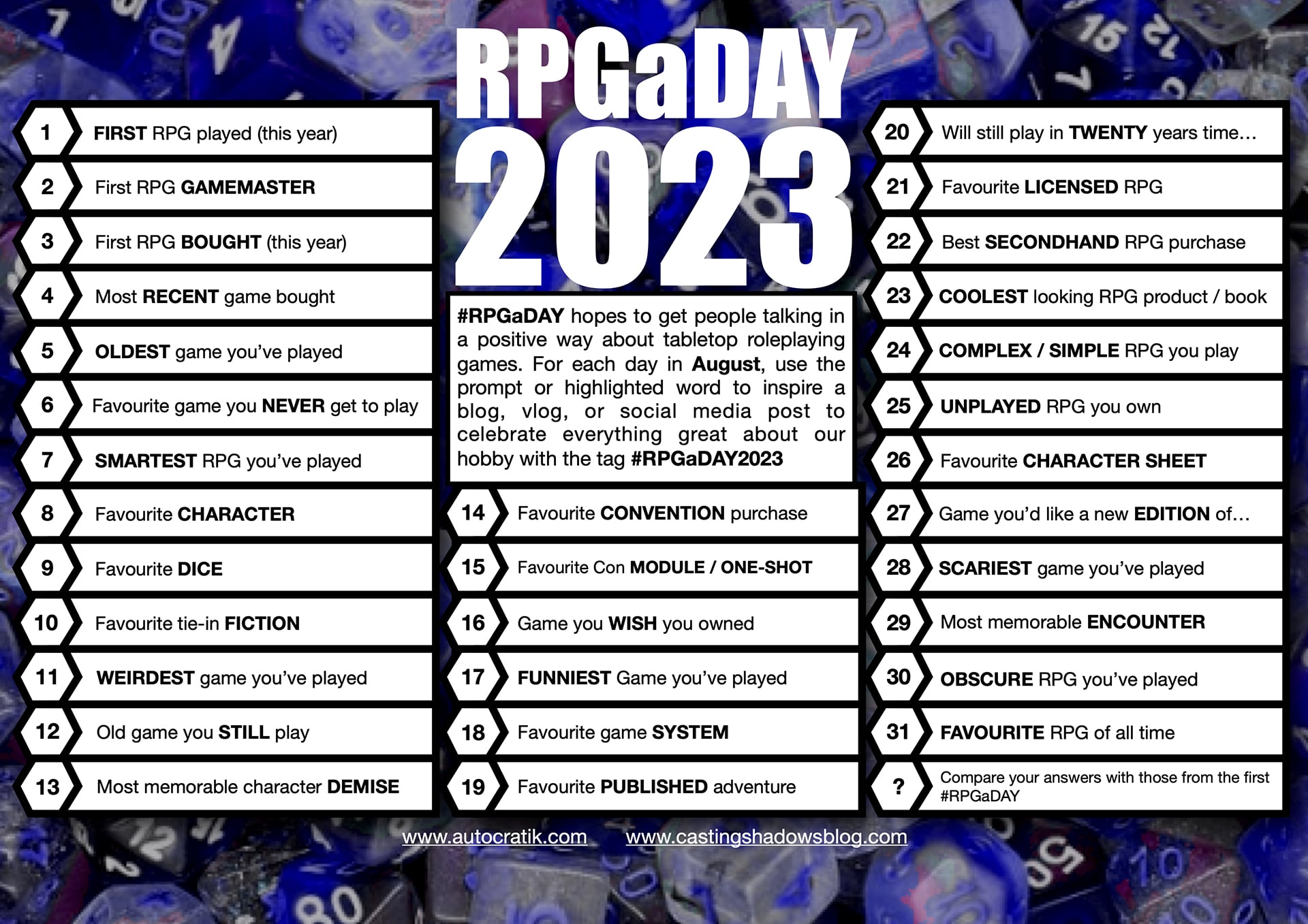 RPGaDay – Days 1 to 7 – Basic Roleplaying . Net
